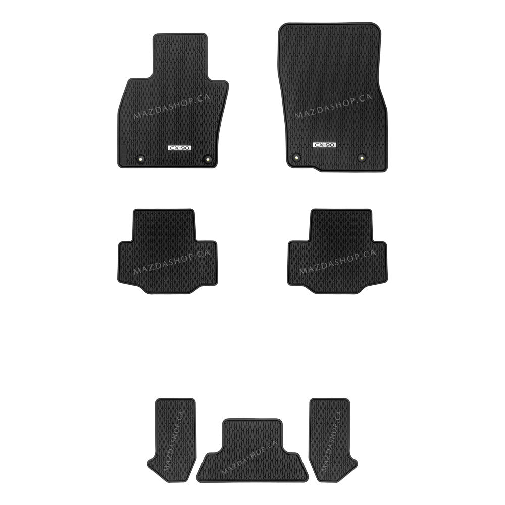 All-Weather Floor Mats (1st, 2nd & 3rd Rows) | Mazda CX-90 (2024-2026 ...