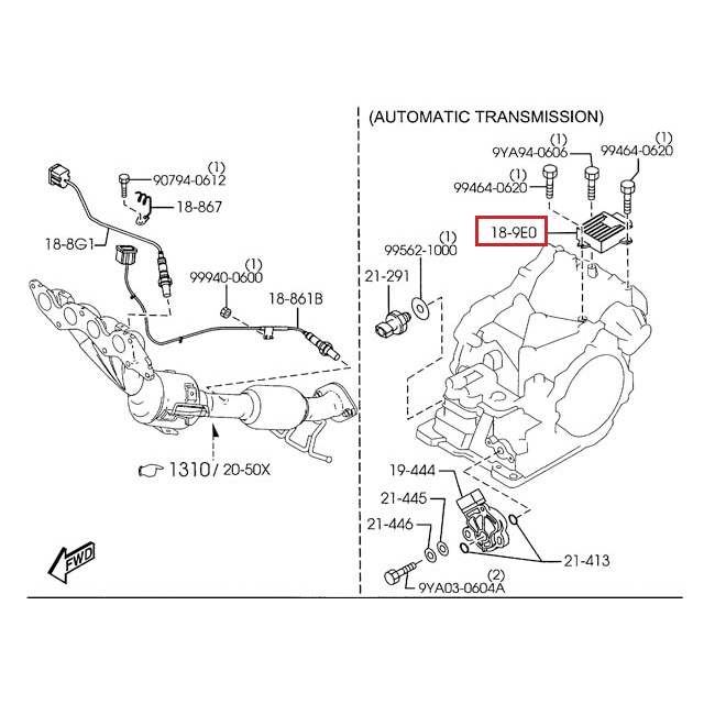 Automatic Transmission Control Module | Mazda3 Sedan & Hatchback (2006 ...