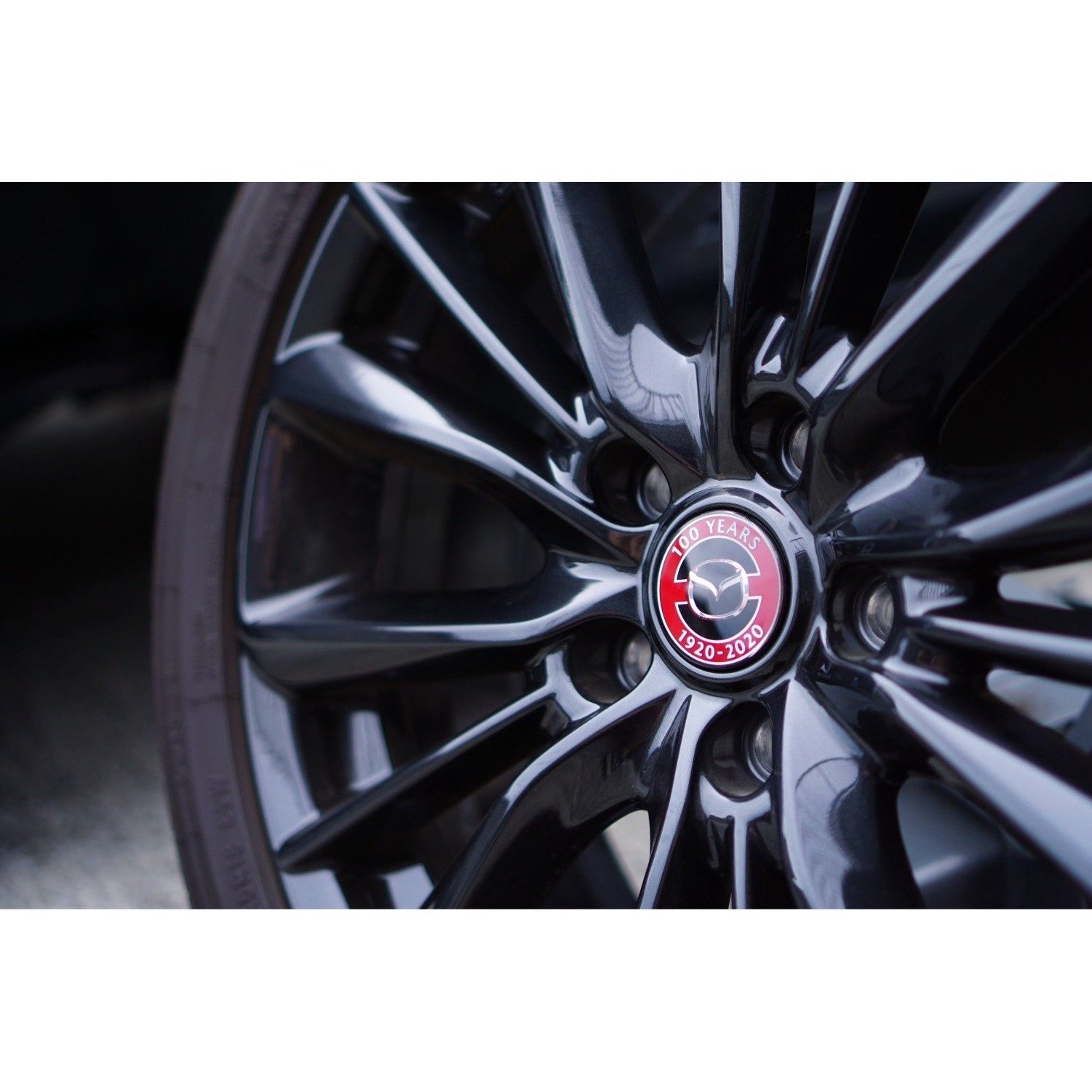 Center Cap, 100th Anniversary Edition in Gloss Black & Red | Mazda ...