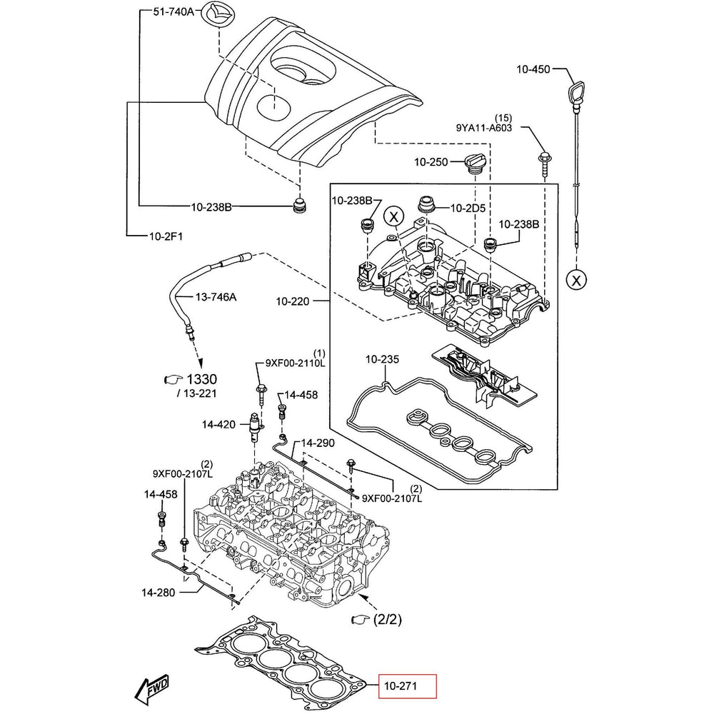 Gasket - Engine Cylinder Head Gasket | Mazda CX-5 (2013-2017 ...