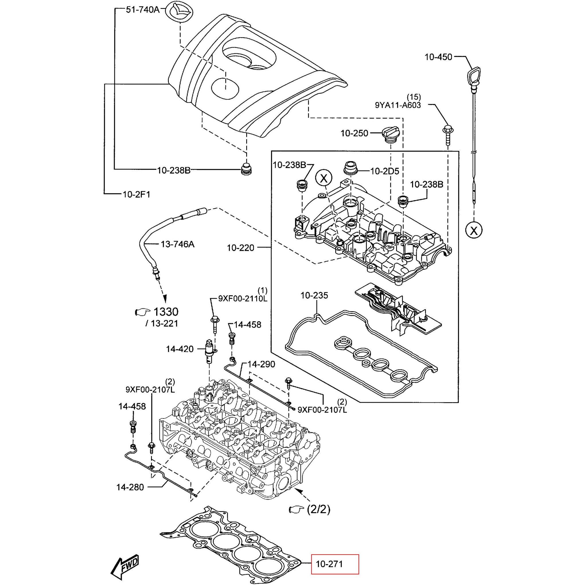 Gasket - Engine Cylinder Head Gasket | Mazda CX-5 (2013-2017 ...